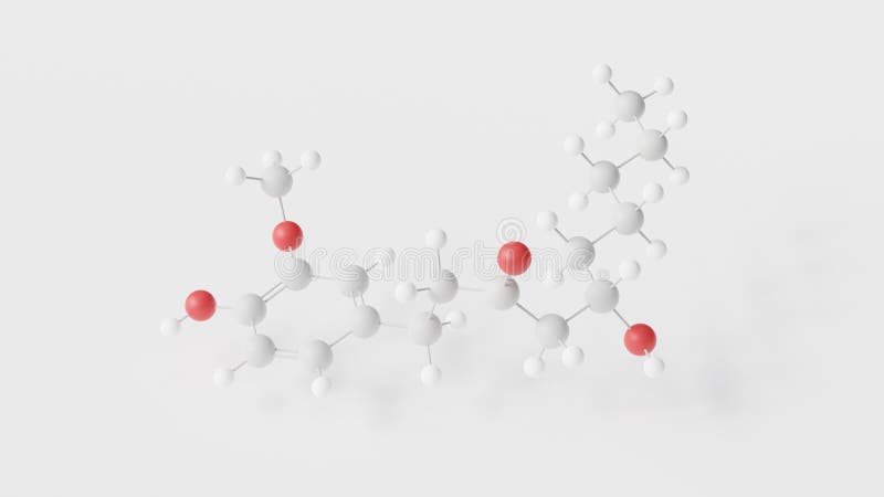Gingerol Molecule 3d, Molecular Structure, Ball and Stick Model ...