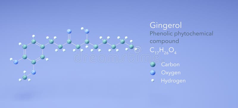 Gingerol Molecule, Molecular Structures, Phenolic Phytochemical ...