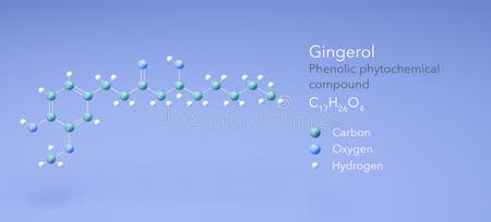 Gingerol Molecule, Molecular Structures, Phenolic Phytochemical ...