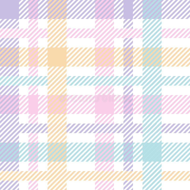 Gingham Check Plaid Pattern Seamless Pastel Rainbow Print Stock Vector ...