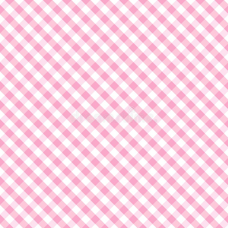 Gingham Cross Weave, Baby Pink Seamless Background Stock Vector ...