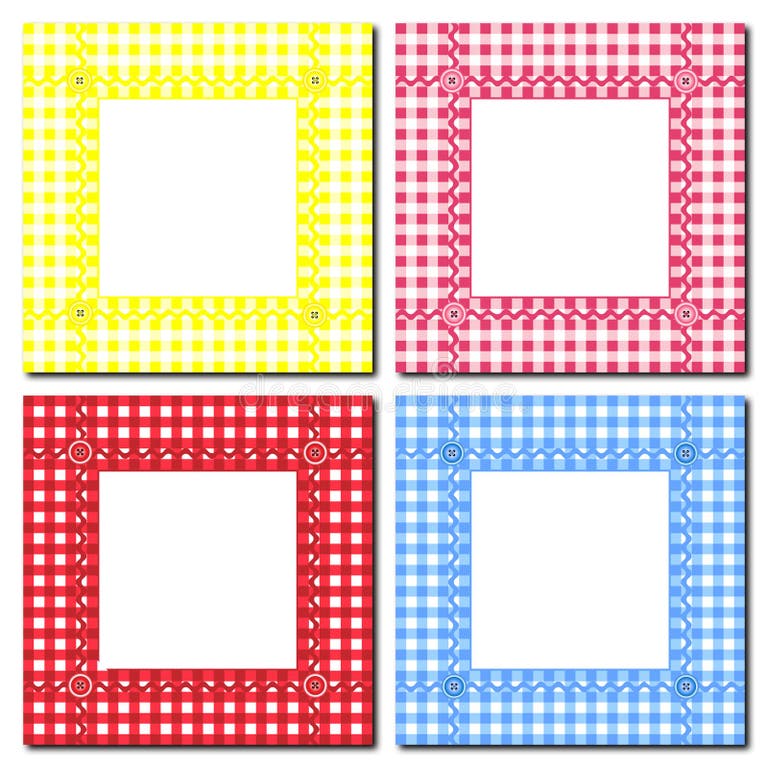 Gingham frames stock vector. Illustration of checks, fashioned - 14558489