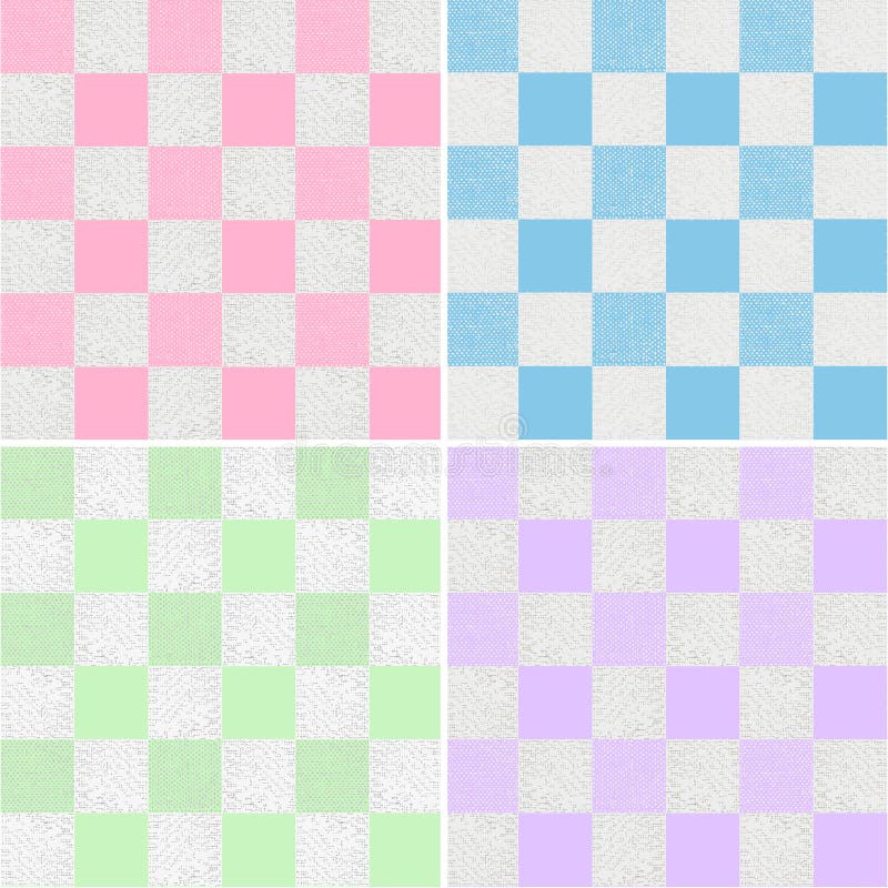 Gingham Plaid Pattern Collage. Seamless Fabric Design Pattern Stock ...