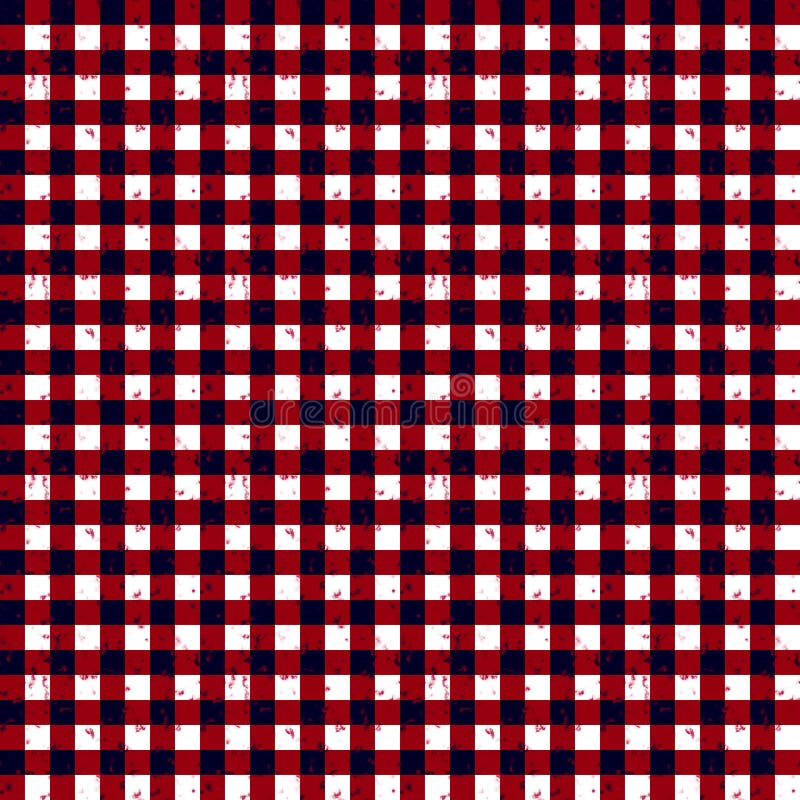 Gingham Red Black And White Pattern Stock Illustration - Illustration ...