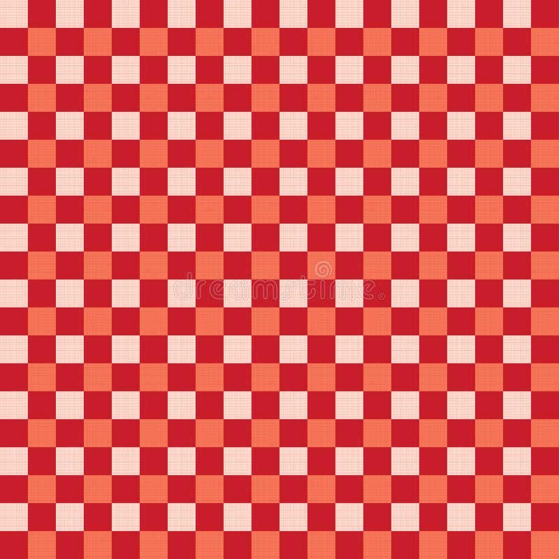 Gingham Red Checkered Seamless Pattern. Plaid Repeat Design Background Stock Vector ...