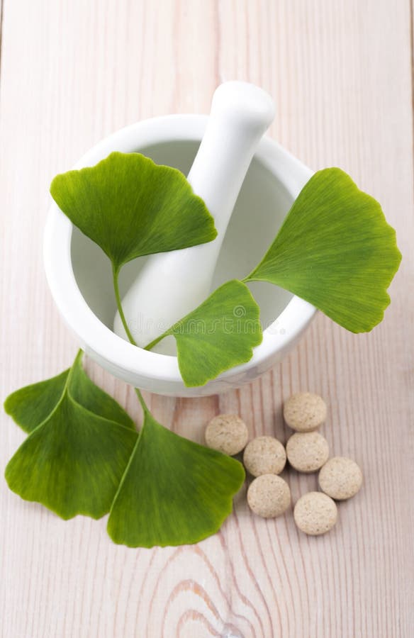Ginkgo Biloba Leaves and Pills Stock Photo - Image of green, biloba ...