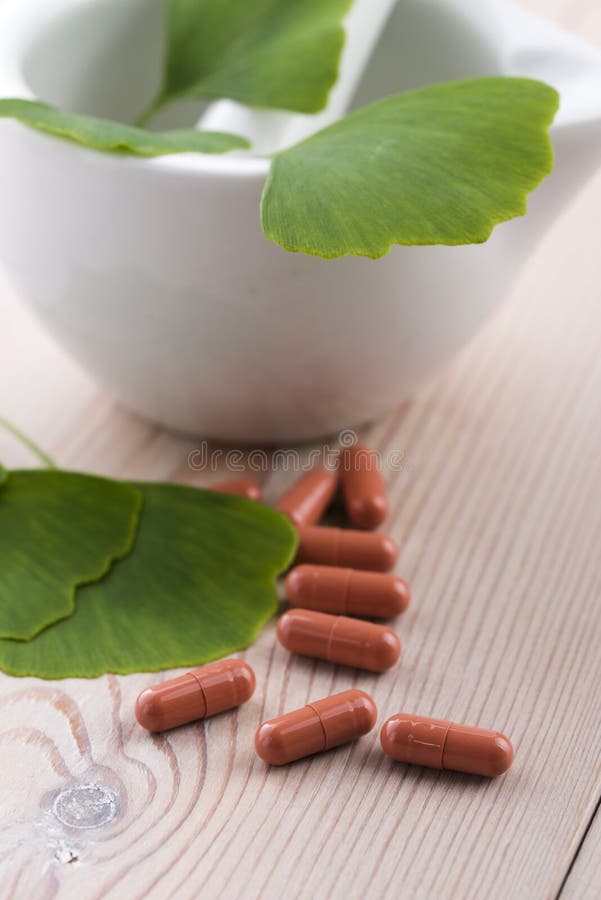 Ginkgo Biloba Leaves and Pills Stock Photo - Image of ginko, ginkgo ...