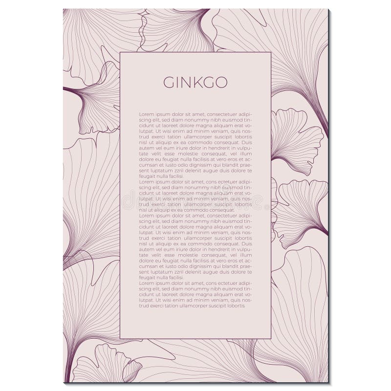 Ginkgo leaves design stock illustration. Illustration of abstract - 305368501