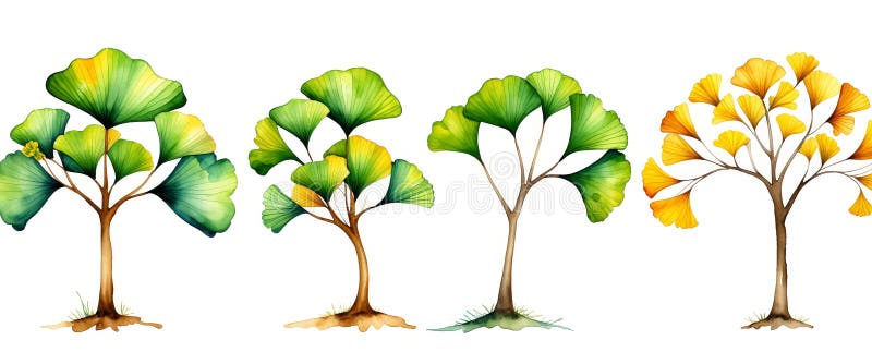 Ginkgo Tree Evolution: Four Seasons of Leaf Transformation in ...
