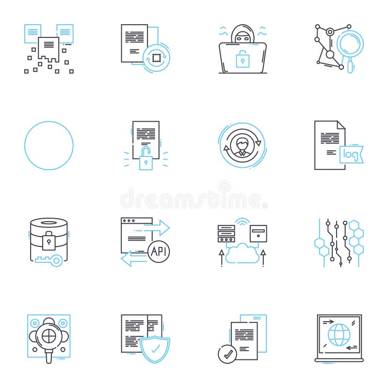 Ginormous Knowledge Linear Icons Set. Vast, Extensive, Comprehensive ...