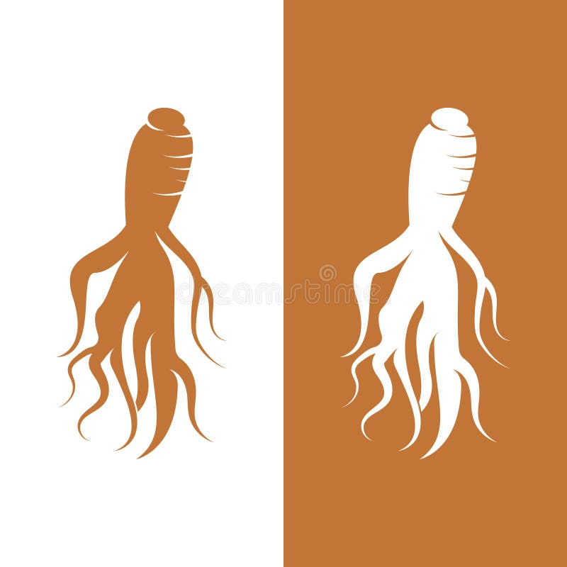 Ginseng Logo Design Template and Symbol Icon Stock Vector ...