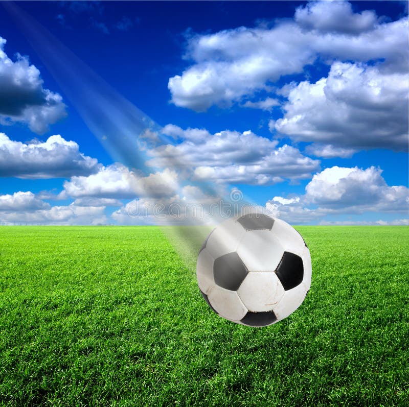 Gioco Del Calcio Durante Il Volo Immagine Stock - Immagine di pena ...