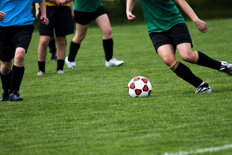 Gioco di calcio fotografia stock. Immagine di adolescente - 5396872