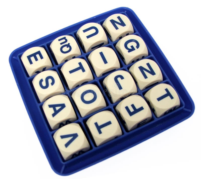 Gioco Di Parole Con Le Lettere Di Legno Sul Bordo Nero Con I Dadi E ...