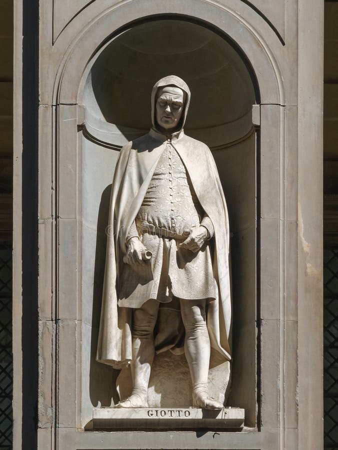 Giotto Statue in Uffizi Gallery in Florence Stock Image - Image of ...