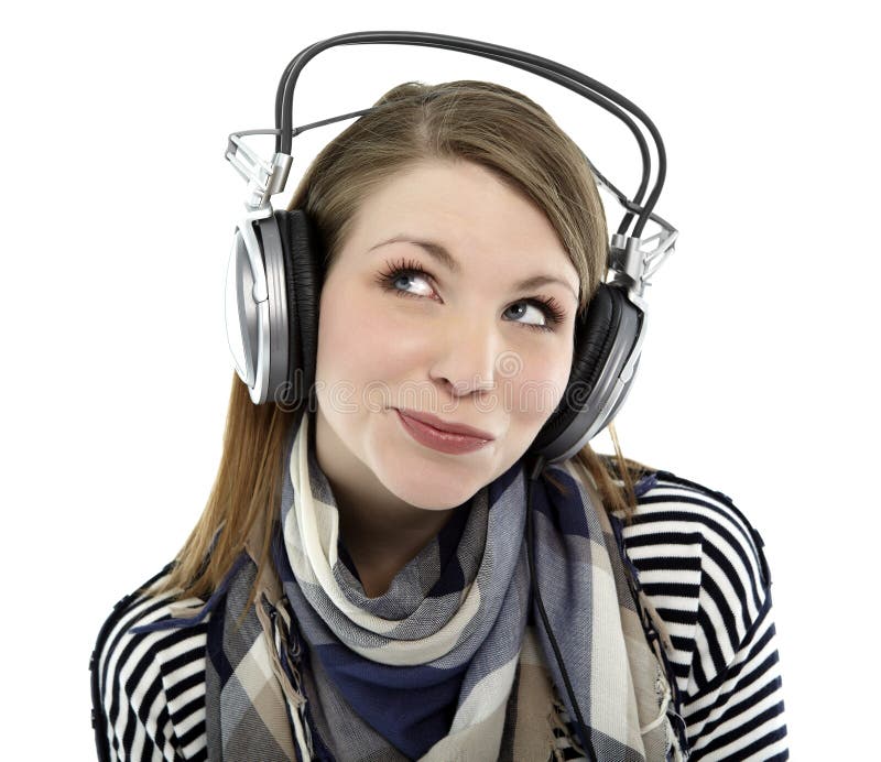 Giovane Donna Con Le Cuffie Fotografia Stock - Immagine di persona ...