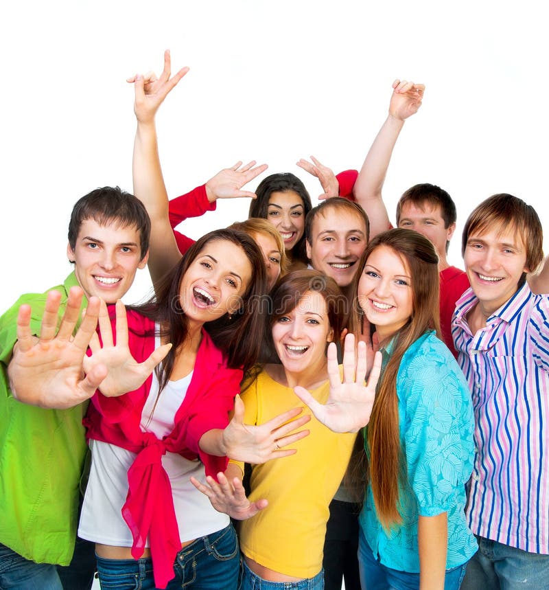 Giovane Gruppo Di Persone Felice Fotografia Stock - Immagine di ...