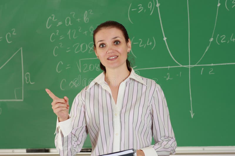 Giovane insegnante immagine stock. Immagine di matematica - 5476967