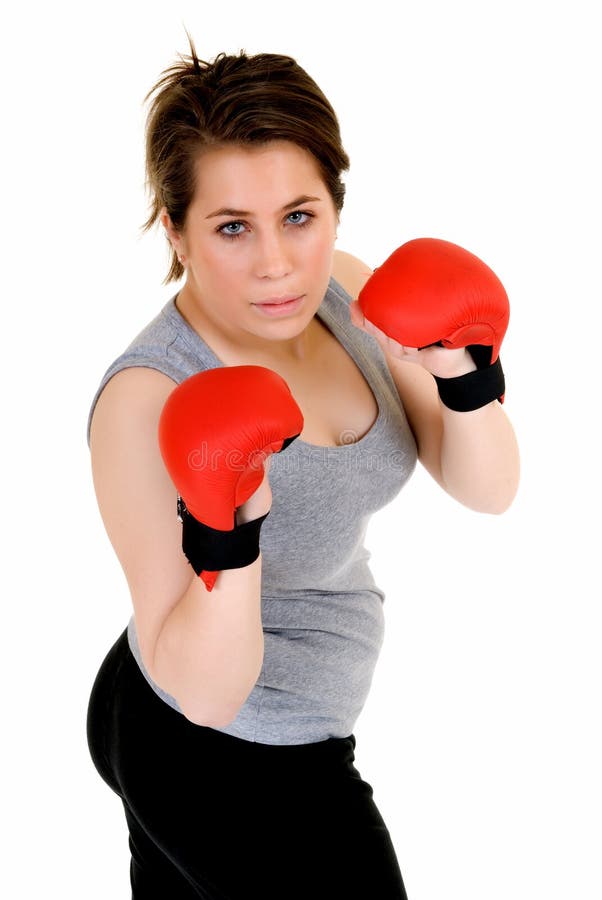 Giovane Pugile Tailandese Femminile Fotografia Stock - Immagine di ...