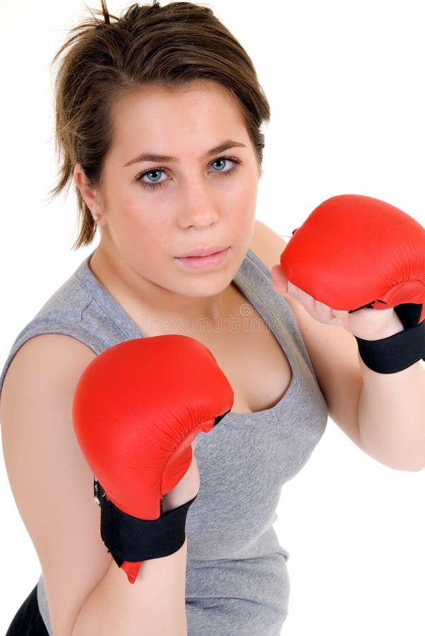 Giovane Pugile Tailandese Femminile Fotografia Stock - Immagine di ...
