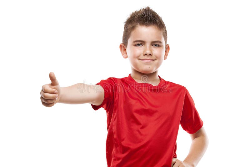 Giovane Ragazzo Fresco Diritto Che Fa Il Pollice in Su Immagine Stock ...