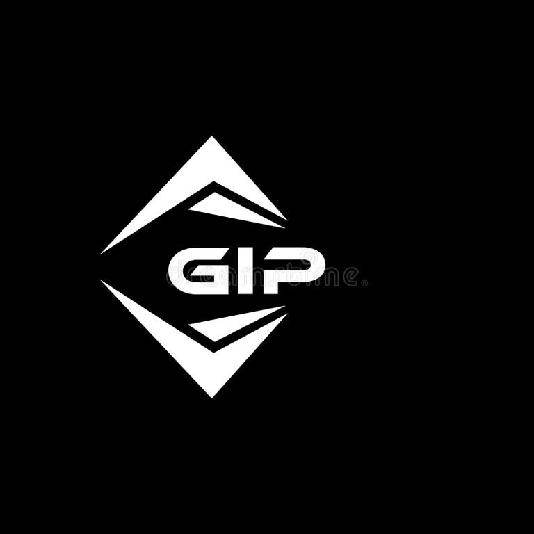 GIP Abstract Technology Logo Design on Black Background. GIP Creative ...