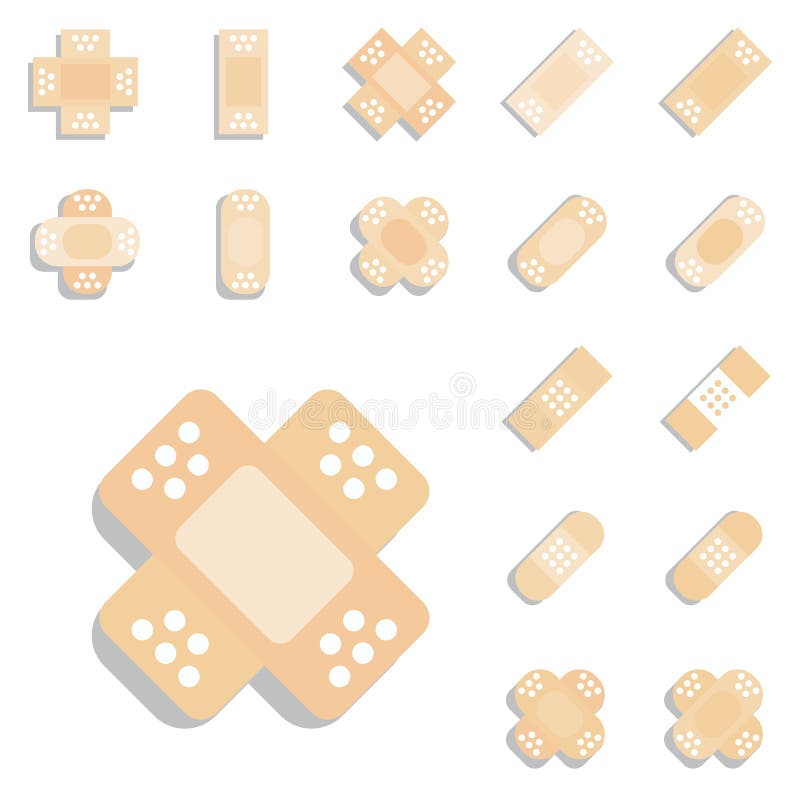 Gips-oder Pflaster-Ikone Medizinisches Flecken-Symbol Vektor Abbildung ...