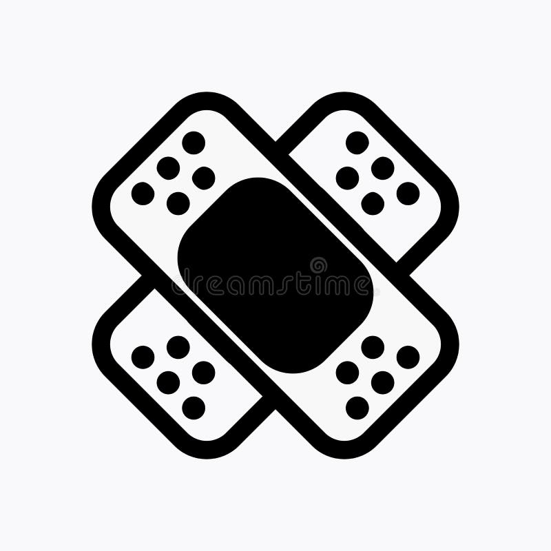 Gips-oder Pflaster-Ikone Medizinisches Flecken-Symbol Vektor Abbildung ...
