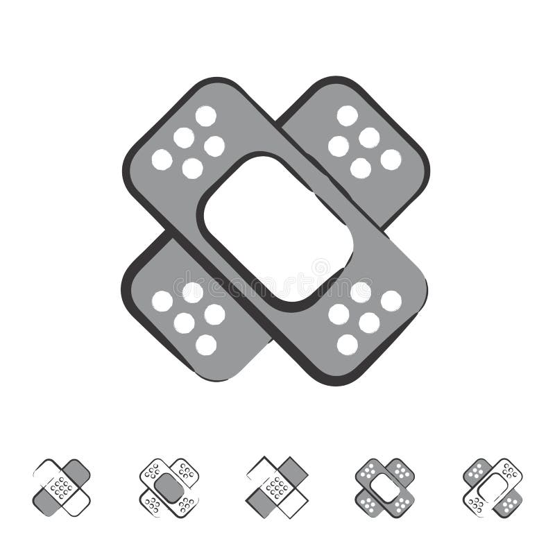 Gips-oder Pflaster-Ikone Medizinisches Flecken-Symbol Vektor Abbildung ...