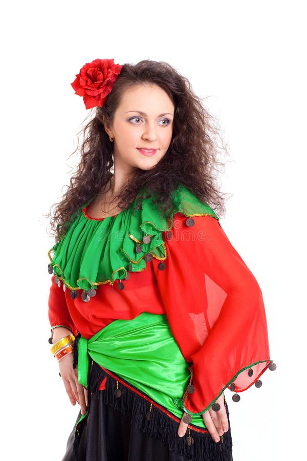 Gipsy stock photo. Image of gipsy, adult, stand, happiness - 23954716
