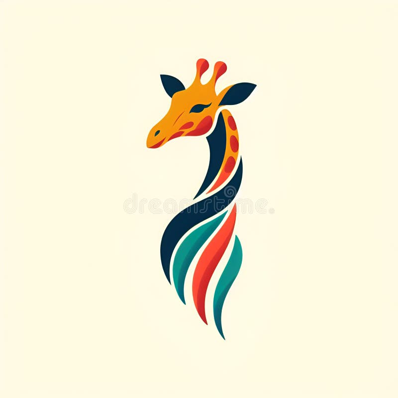 Giraffe abstract logo stock illustration. Illustration of safari ...