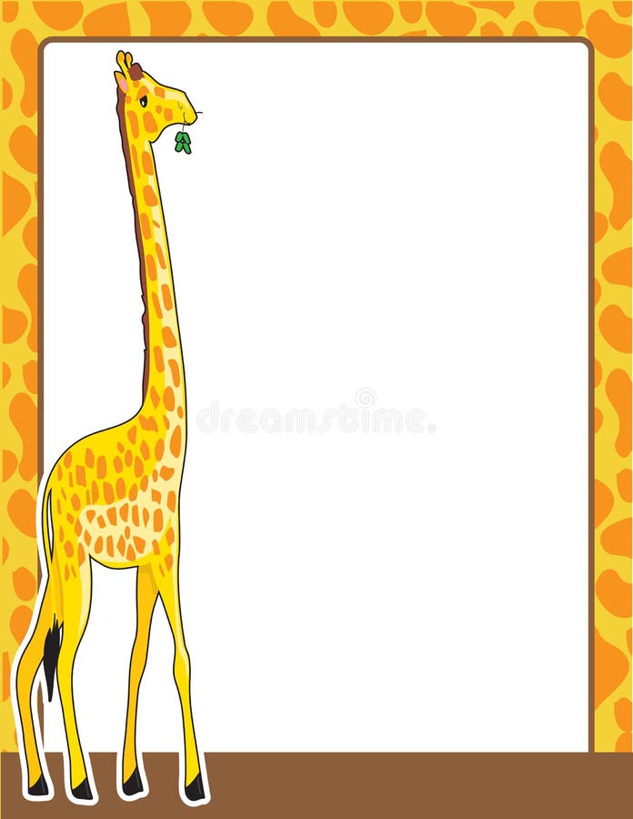 Giraffe Border stock illustration. Illustration of safari - 23001530