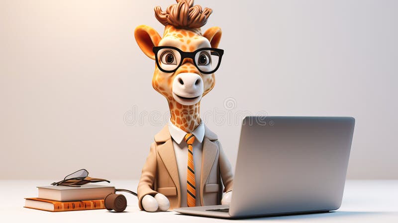 A Giraffe in a Business Suit Stock Illustration - Illustration of ...
