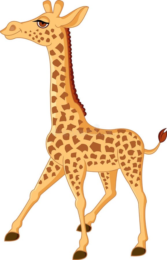 Giraffe cartoon stock illustration. Illustration of funny - 23846819