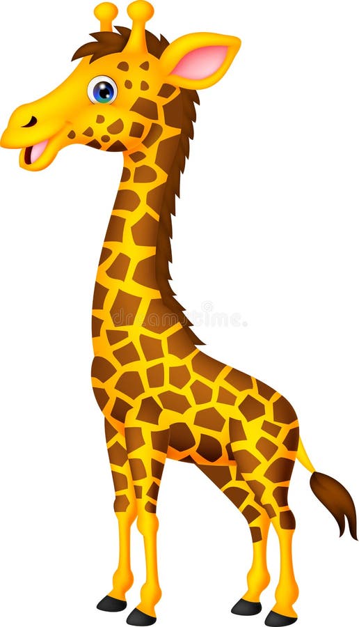 Smiling giraffe cartoon stock vector. Illustration of neck - 29185055