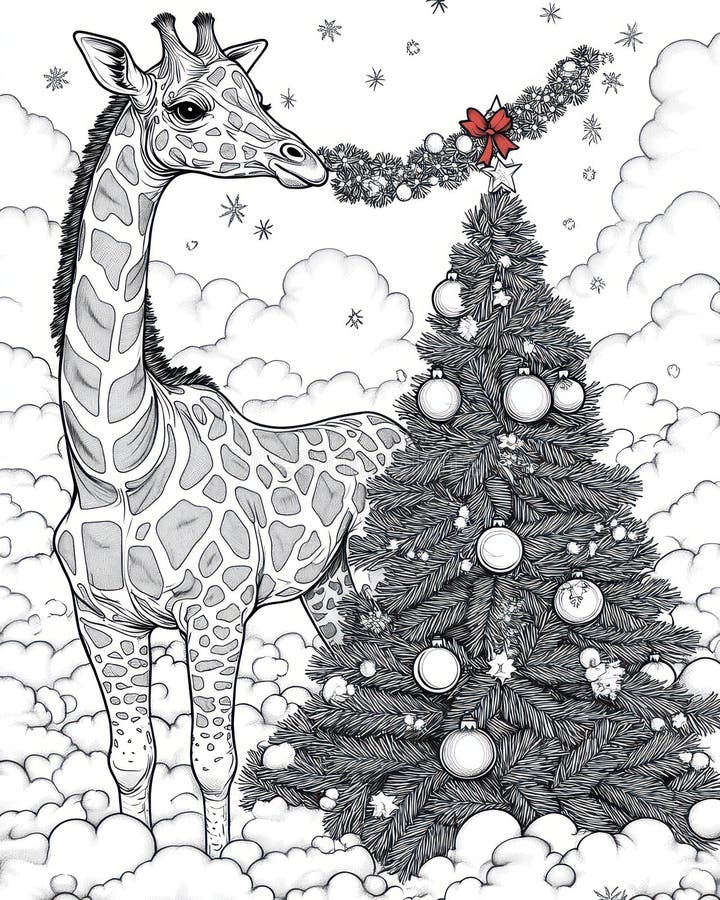 Christmas Tree Coloring Card Template Stock Photos - Free & Royalty ...