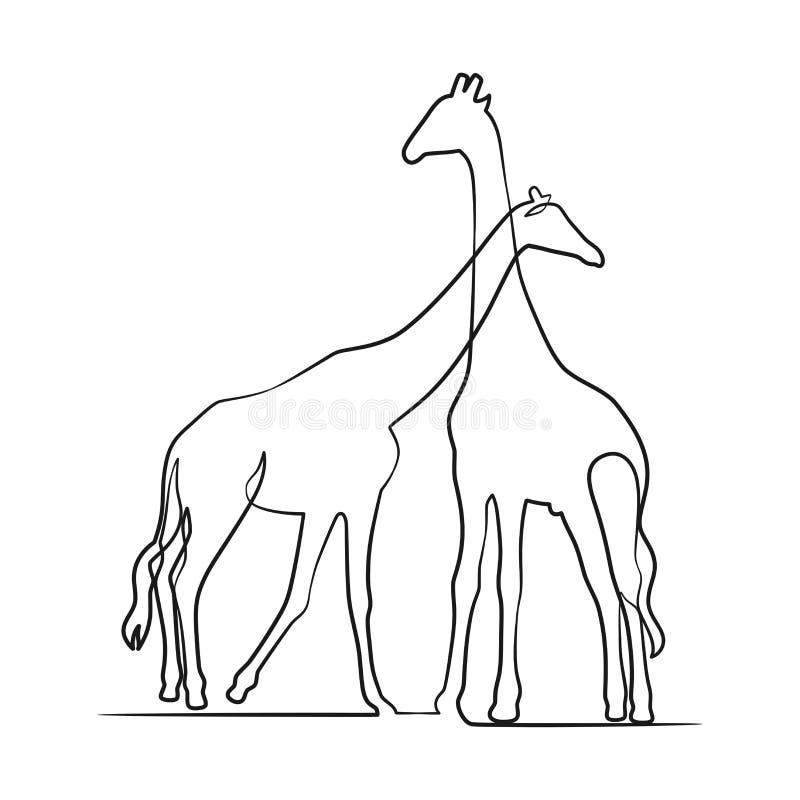 One Line Giraffe Design Stock Illustrations – 266 One Line Giraffe ...