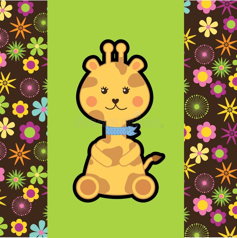 Giraffe design stock vector. Illustration of decor, decorative - 33249441