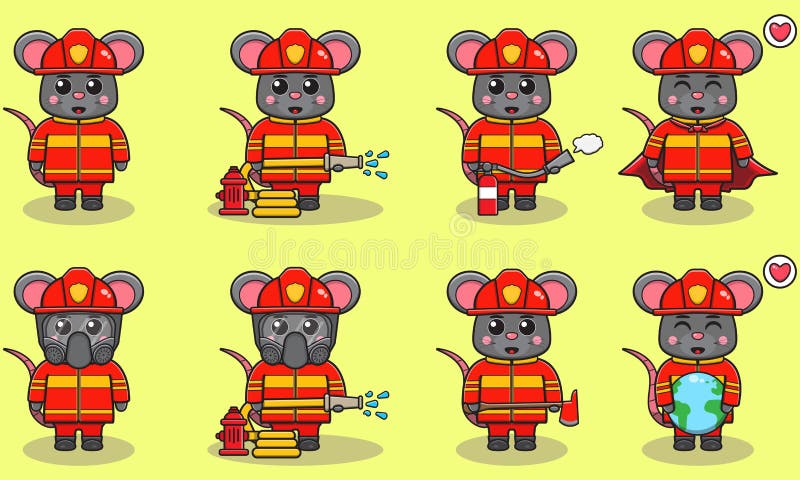 Fire Fighter Mouse Stock Illustrations – 4 Fire Fighter Mouse Stock ...