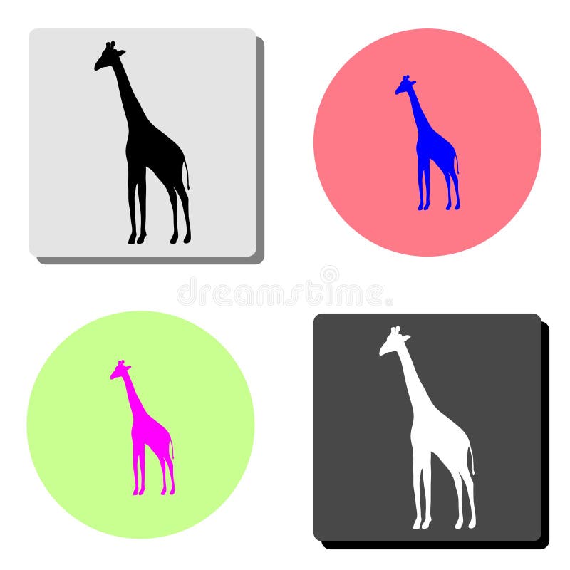 Giraffe Simple Clipart Vector Illustration Stock Illustration ...
