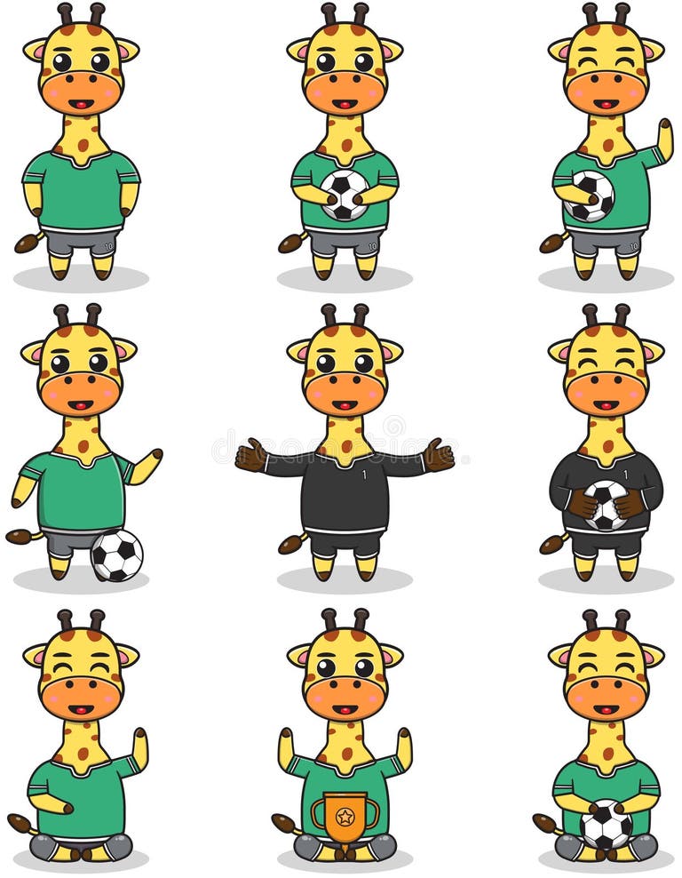 Giraffe Playing Football Stock Illustrations – 30 Giraffe Playing ...
