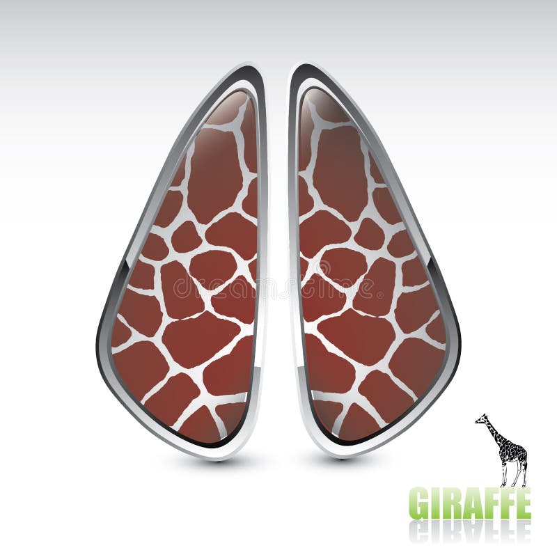 Giraffe footprint button stock vector. Illustration of foot - 27000263