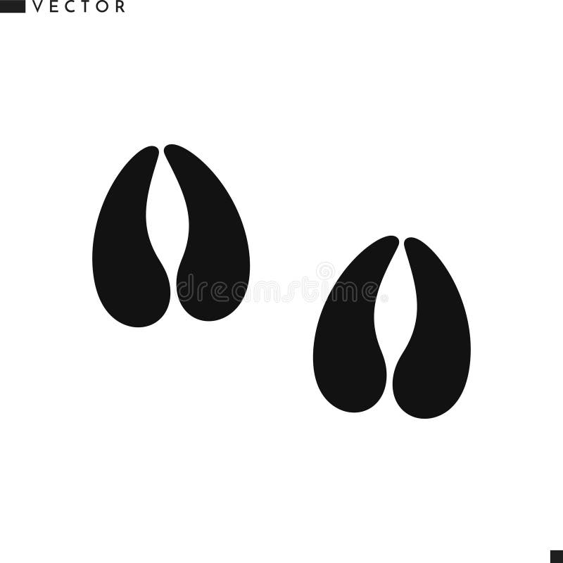 Giraffe Footprint Vector. Animal Footprint Icon Stock Vector ...