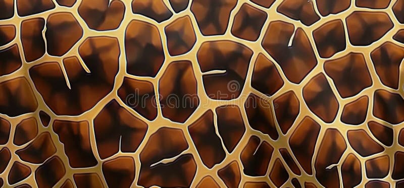Giraffe Heads Emerging from Brown Giraffe Pattern Background Stock ...