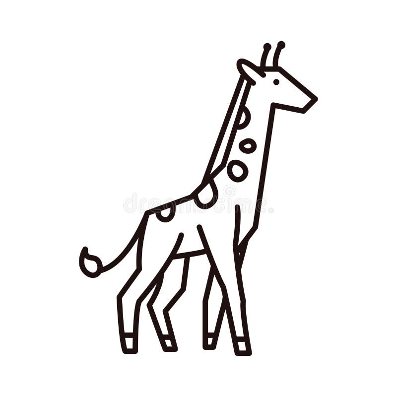 Giraffe Icon. Vector Illustration Decorative Design Stock Vector ...