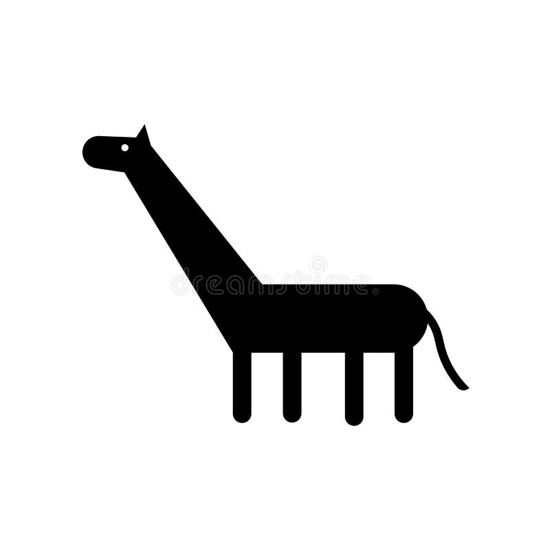 Giraffe Icon Vector Sign and Symbol Isolated on White Background ...