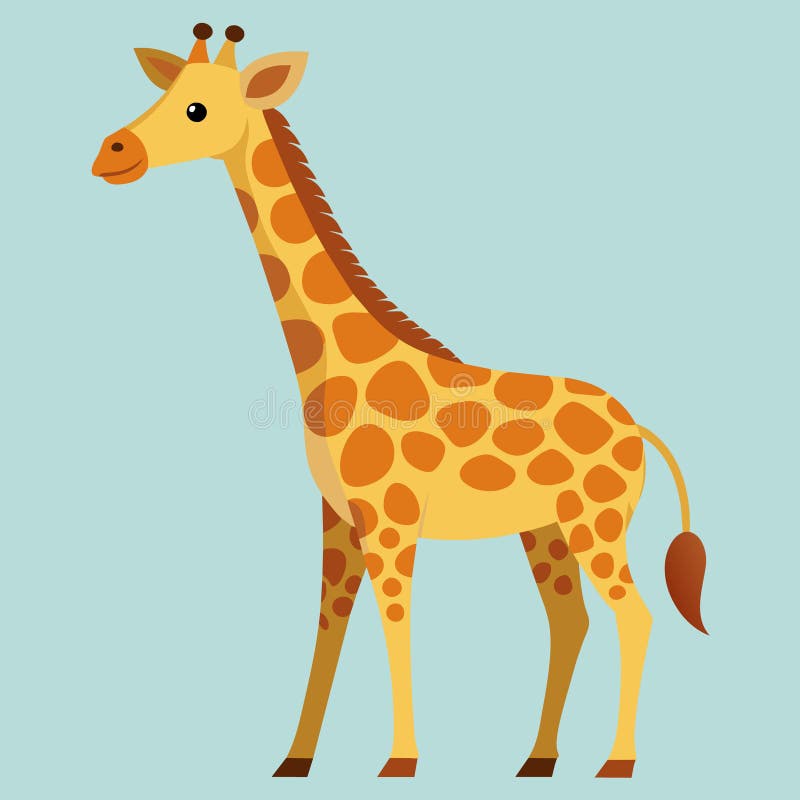 Giraffe Illustration on Background Vector Clipart Design Stock Vector ...