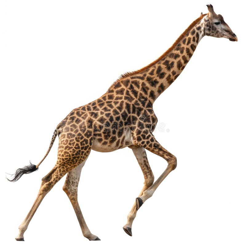 Giraffe in Full Body Jump Showcasing Natural Grace and Movement in ...