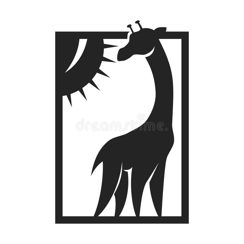 Giraffe Logo Template Isolated. Brand Identity. Abstract Vector Graphic ...