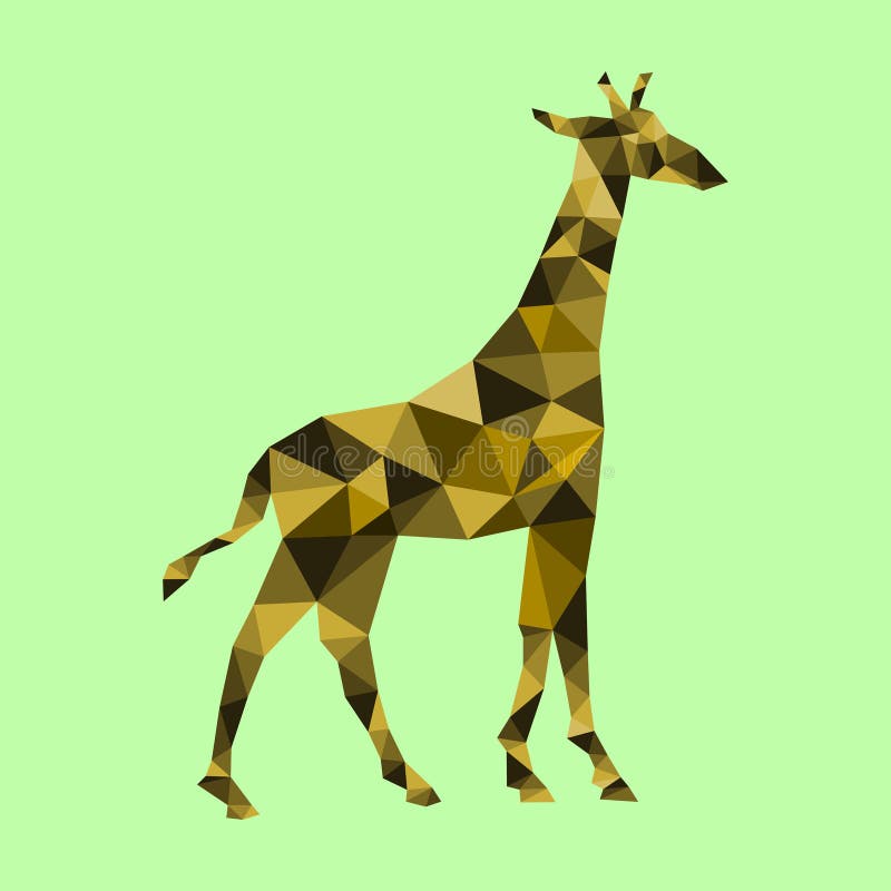 Giraffe with Low Poly Art Design. Stock Vector - Illustration of ...